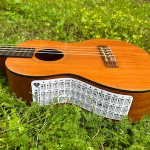 Baritone Ukulele Chords of a Man Sticker white - Etsy