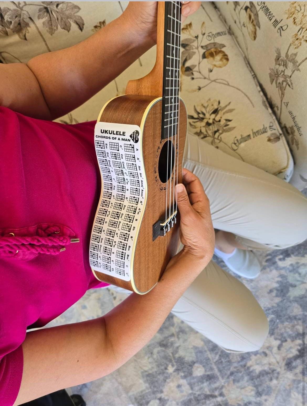 Ukulele Chord Chart Sticker Tool (white) - Etsy