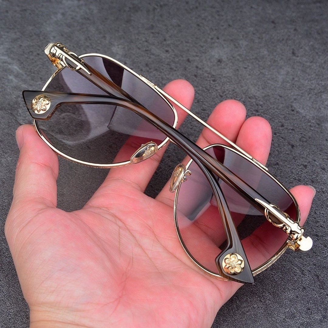Pure Titanium Frame Sunglasses Mens And Womens Etsy