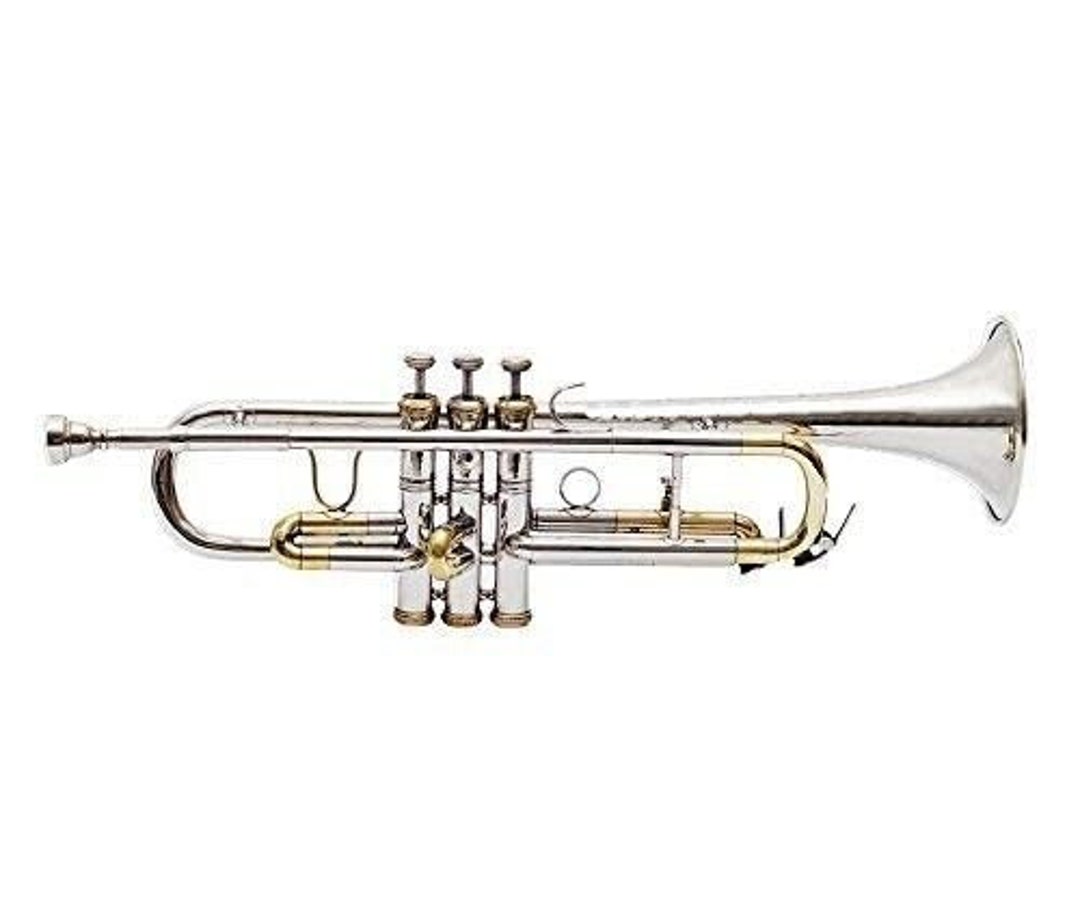 Nickle Trumpet Model With Ganga Jamuna Style With Bag and 7c Mouthpiec ...
