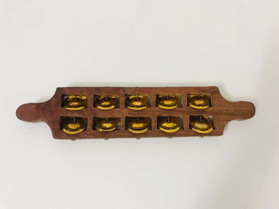 Indian Folk Wooden 5 Line Jhinka Hand Percussion Instrument Hand ...