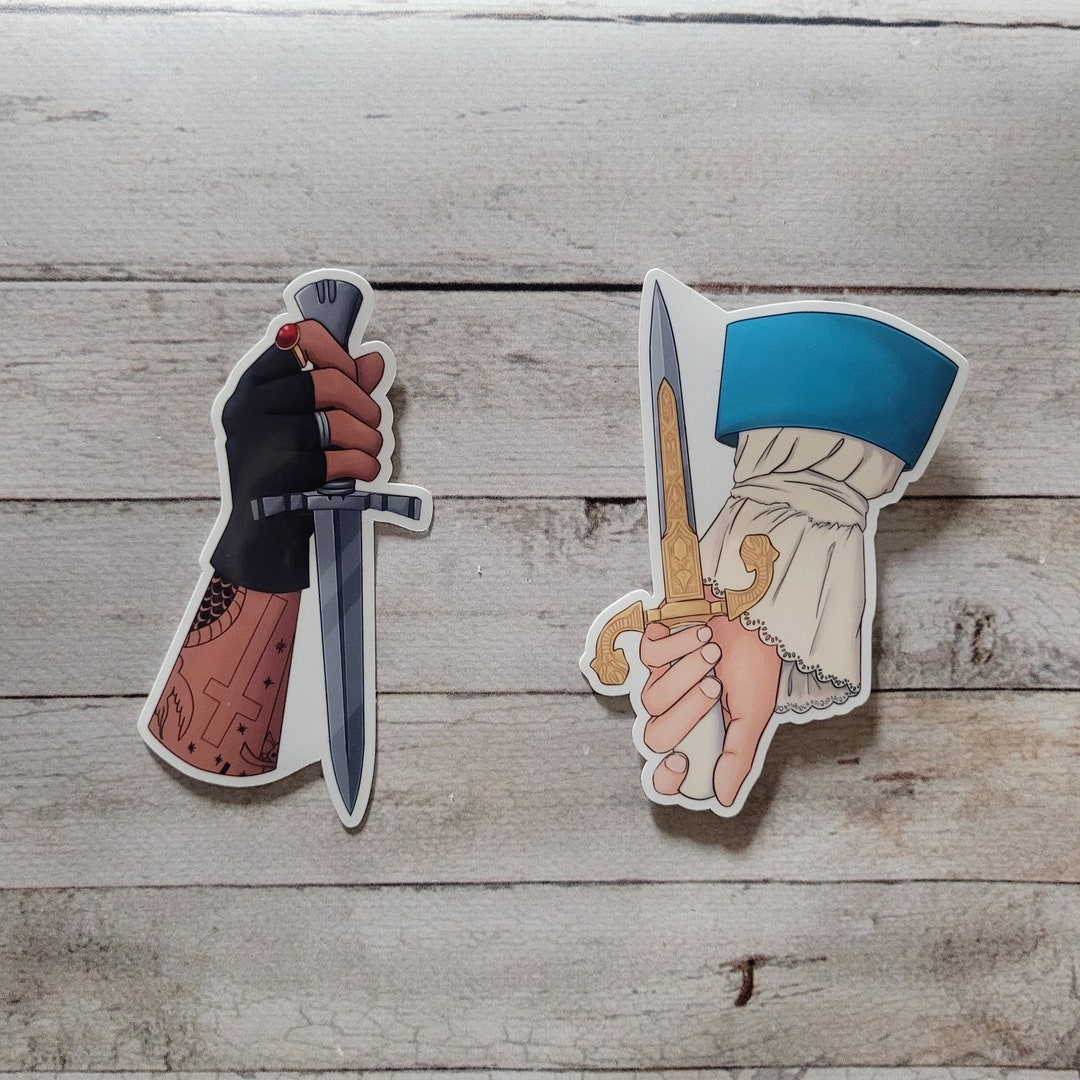 Hands With Daggers Pirate Character Die Cut Vinyl Stickers - Etsy