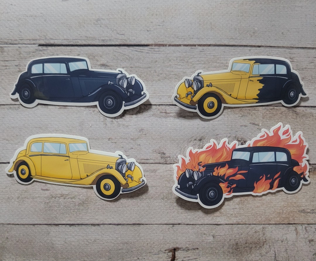 Good Omens Stickers Crowley's Bentley black, Yellow, Changing Colors ...