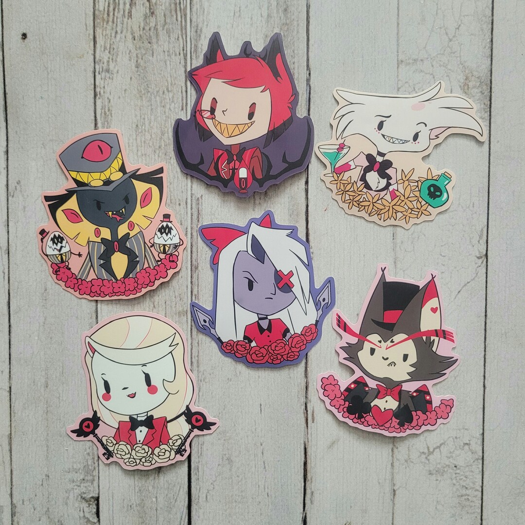 Hazbin Hotel Character Art Stickers: Glossy Die-cut Vinyl - Etsy