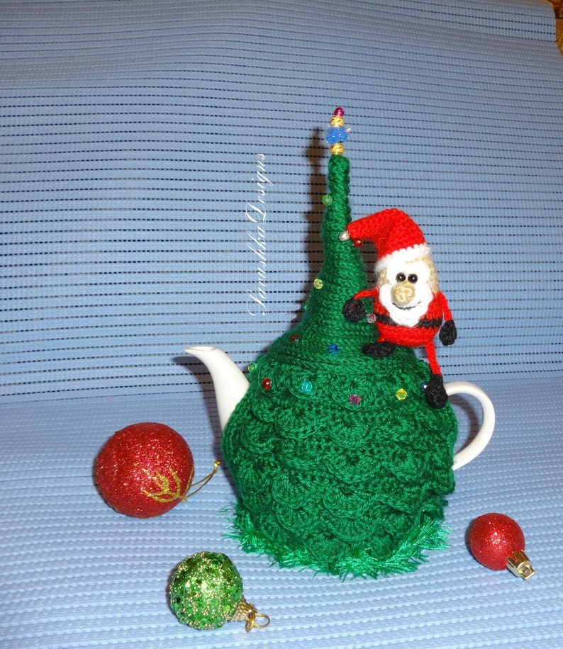 Tea Cozy Pattern, Crochet Pattern Christmas Tea Cosy, Christmas Crochet ...
