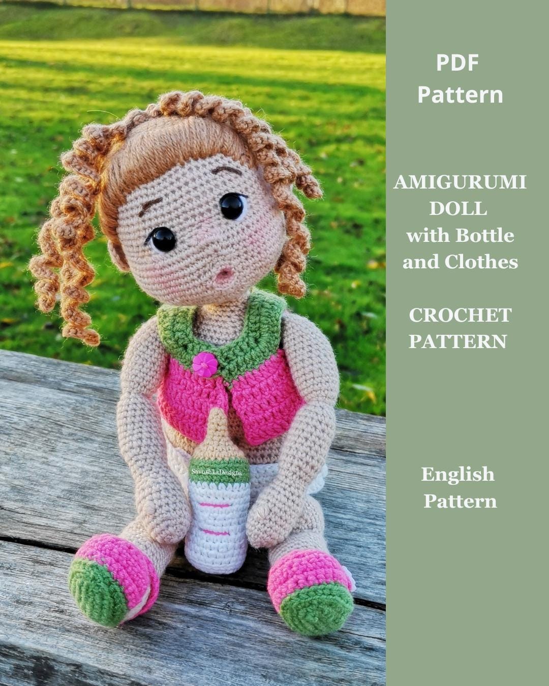 Crochet Amigurumi Doll Pattern. Baby Bottle Amigurumi Toy. Plushies ...