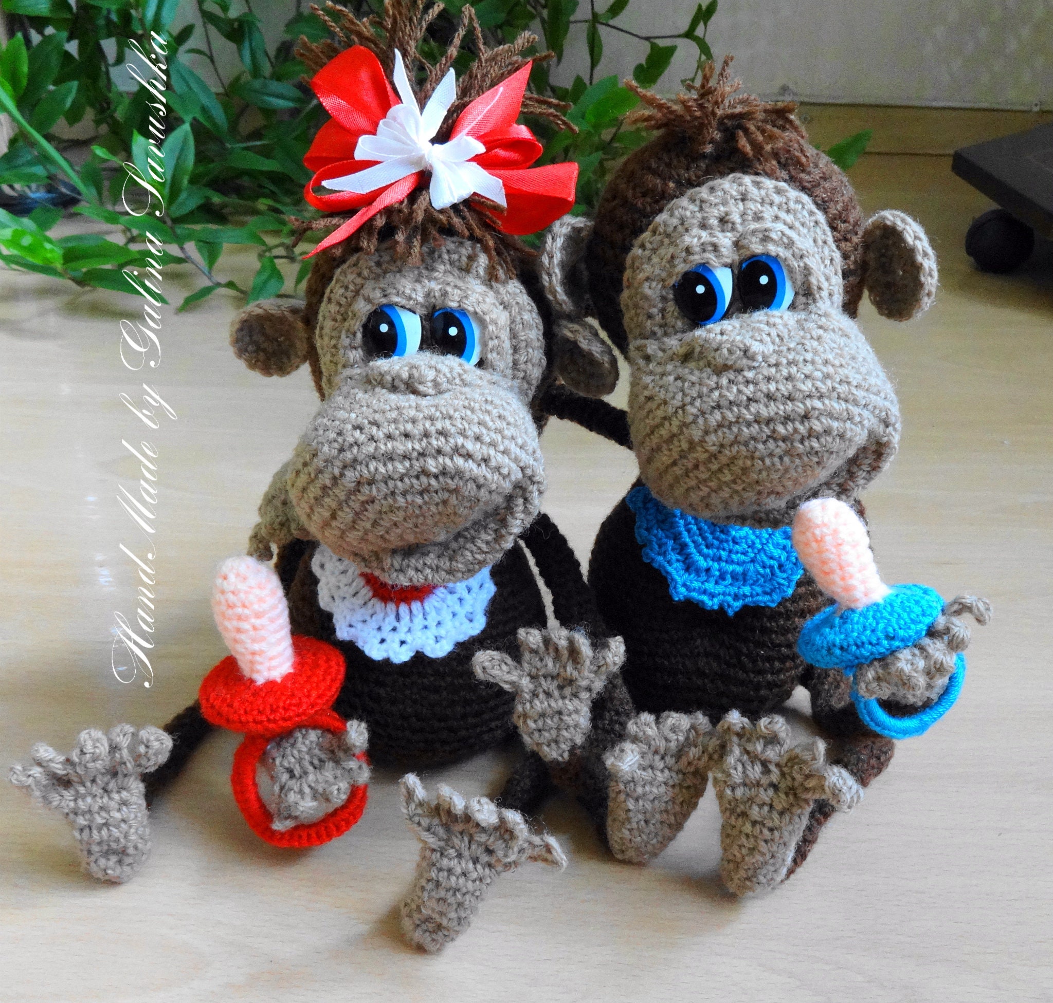 Monkey Crochet Pattern: Amigurumi Doll With Pacifier (PDF Pattern) - Etsy