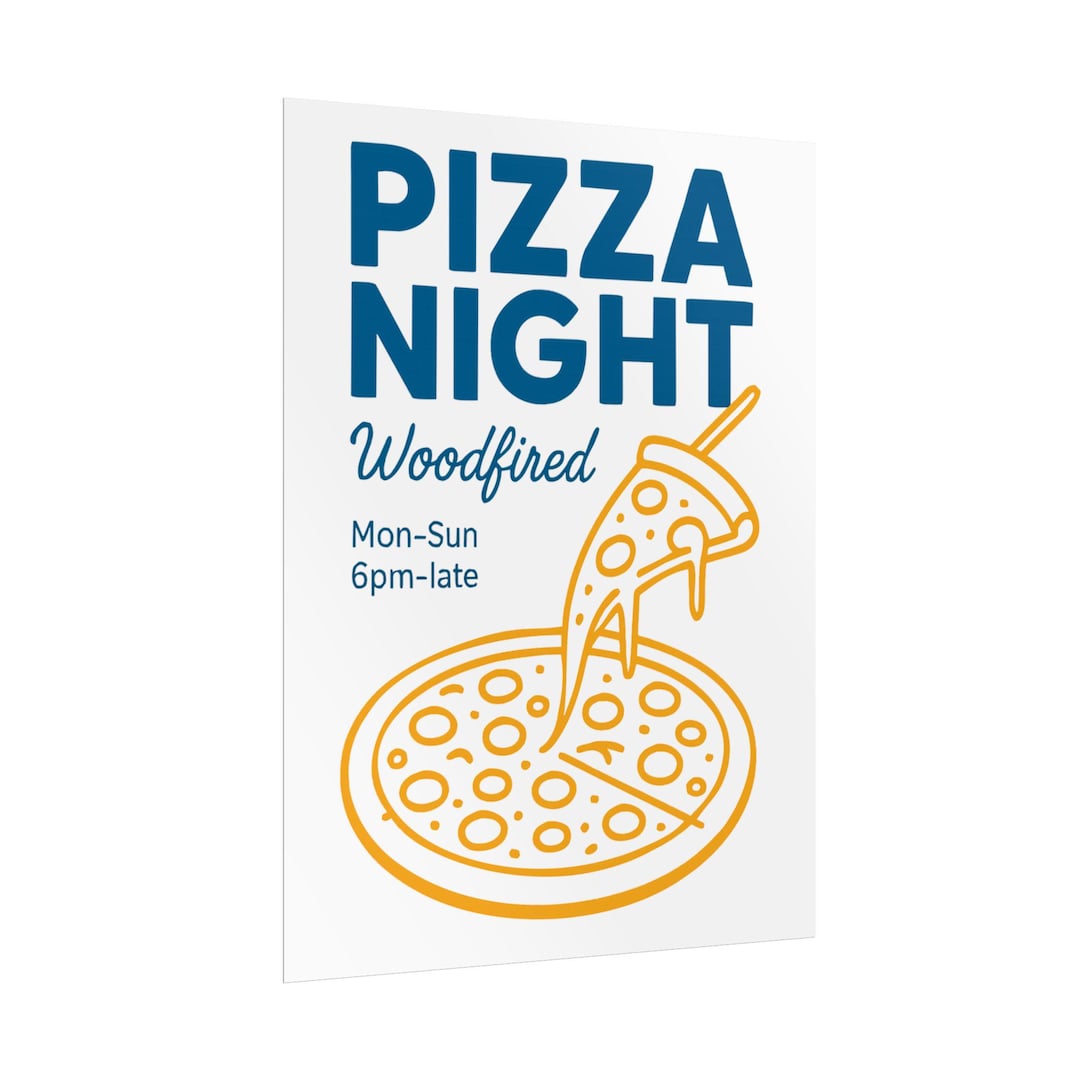 Pizza Night Posters, Art Prints, Fun Wall Decor, Artsy Room Decor ...