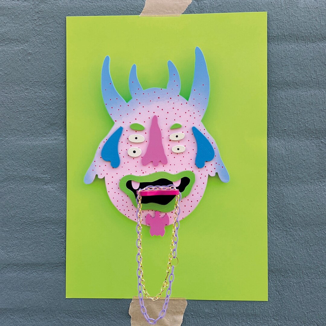 Four Eyed Monster Shelf Alter Shelf Trinket, Jewellery Shelf Maximalist ...