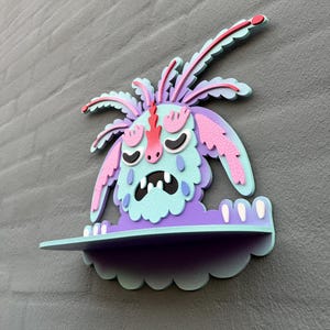 Sad Fairy Monster Shelf - Unique Trinket Shelf, Dopamine Decor, Cute ...