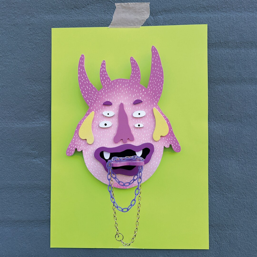 Four Eyed Monster Shelf | Alter Shelf | Trinket, Jewellery Shelf ...