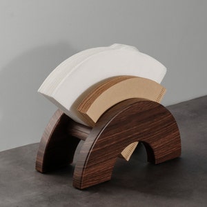 Solid Coffee Filter Paper Storage Container,walnut Wooden Coffee Filter ...