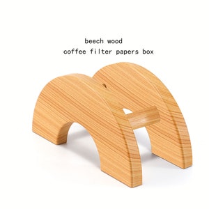 Solid Coffee Filter Paper Storage Container,walnut Wooden Coffee Filter ...