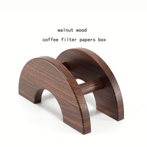 Solid Coffee Filter Paper Storage Container,walnut Wooden Coffee Filter ...