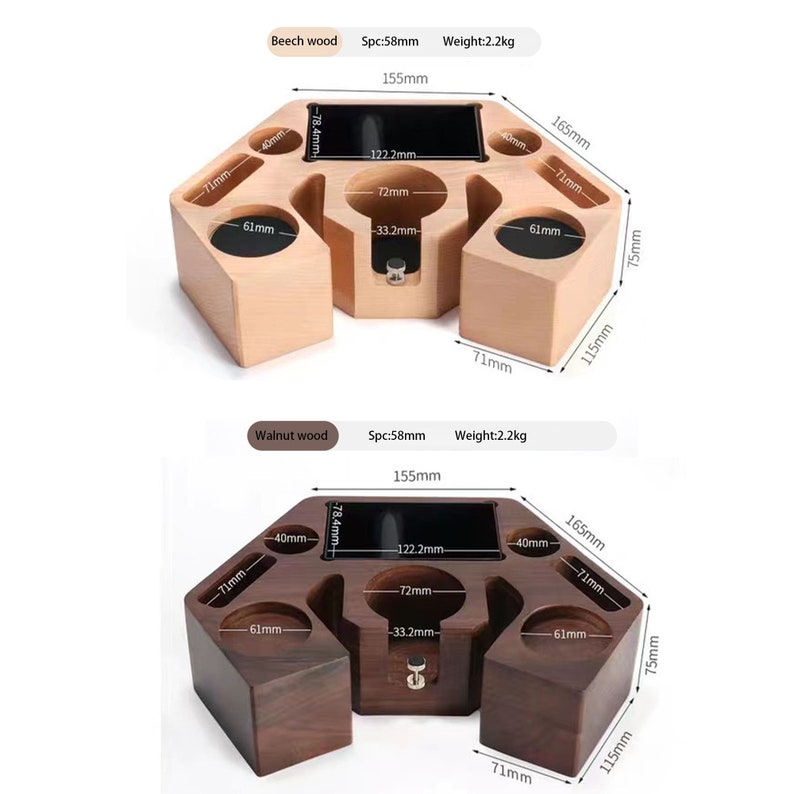 Wooden Espresso Tamp Station Knock Box With Removable Metal - Etsy