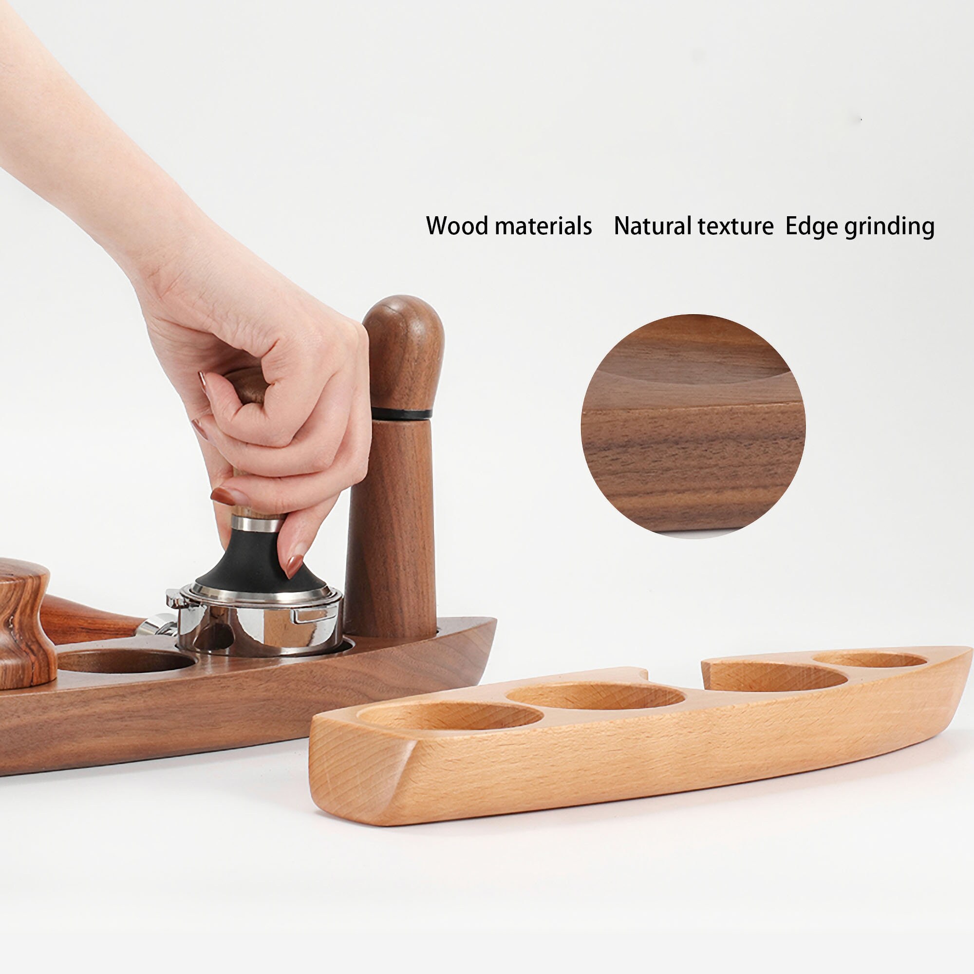 Coffee Tamper Holder Station Made of Wood 51 53 58mm Professional ...