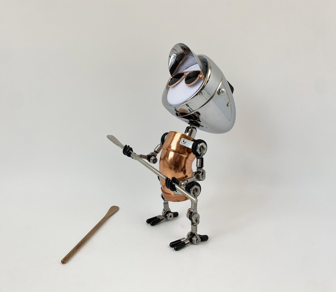 Personalized Robot Coffee Stirring Spoon With Stand / Stainless Steel ...