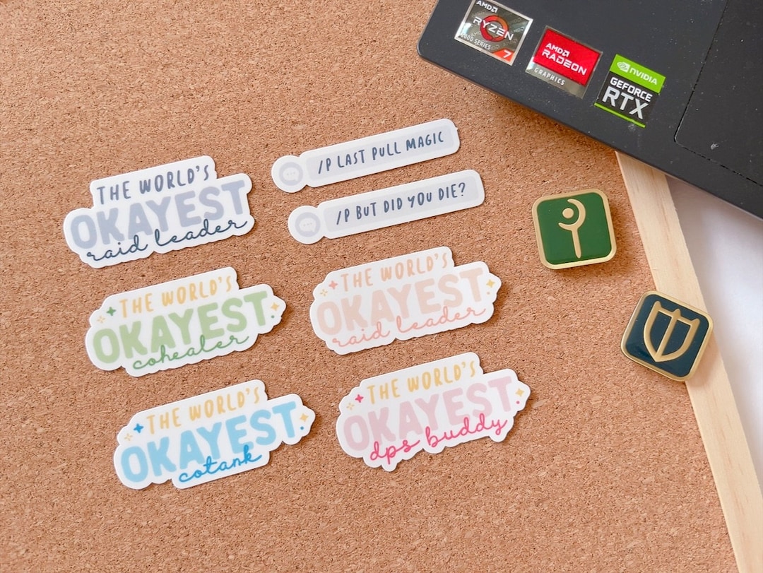Raid Meme Laptop Stickers | Decorative Sticker | Tank Meme | Healer ...