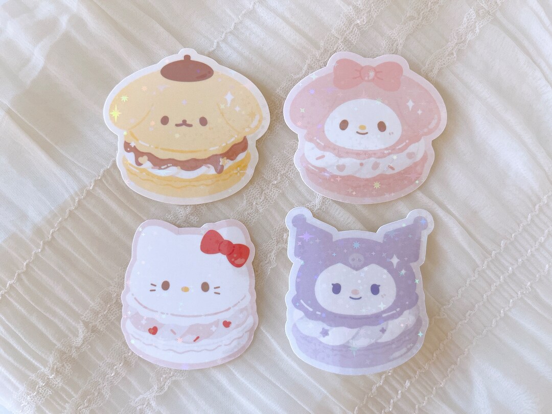 Macaron Sticker Cute Dessert Sticker Cute Food Laptop Sticker Hello ...