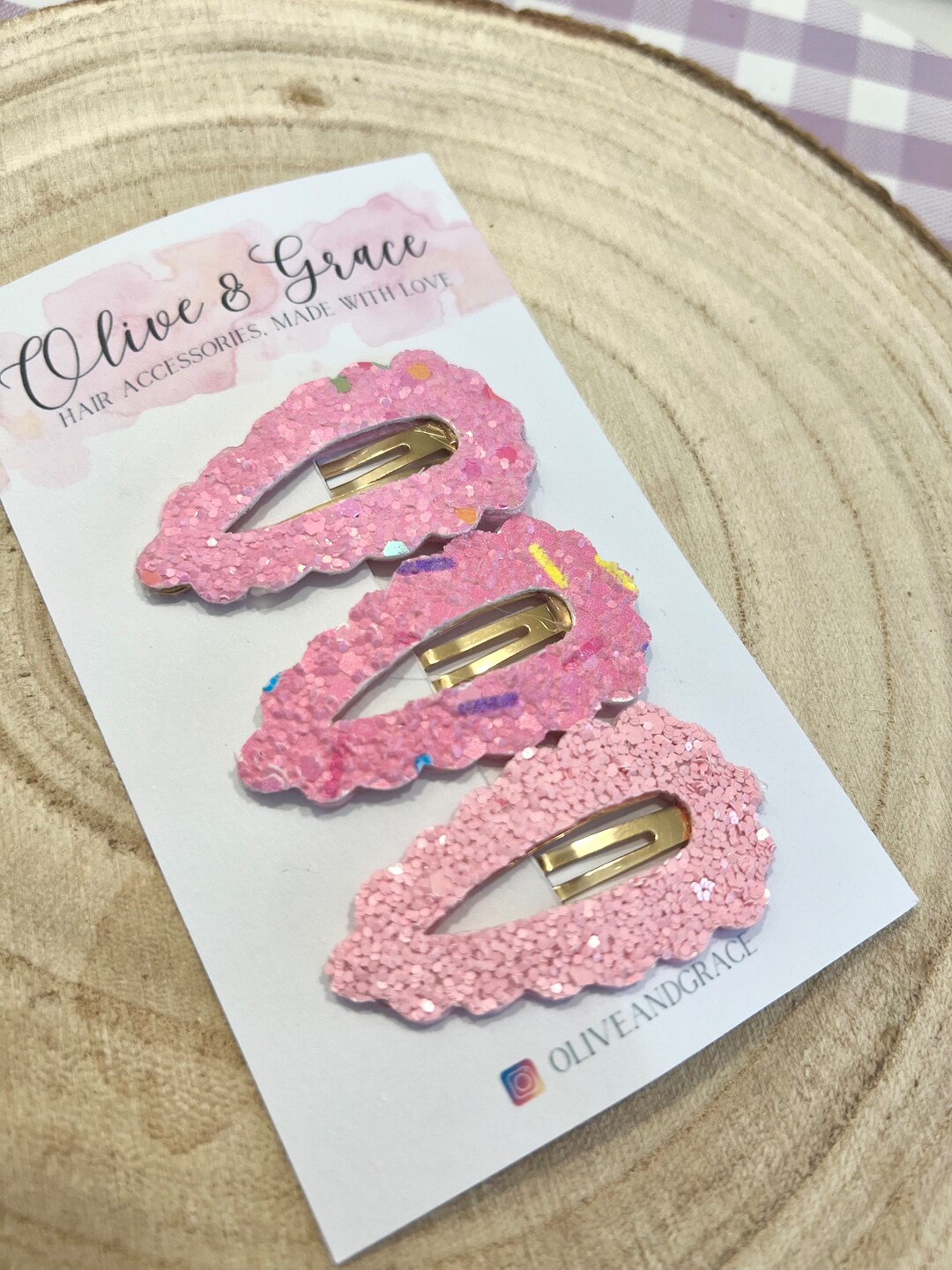 Pink Birthday Party Hair Clips - Etsy