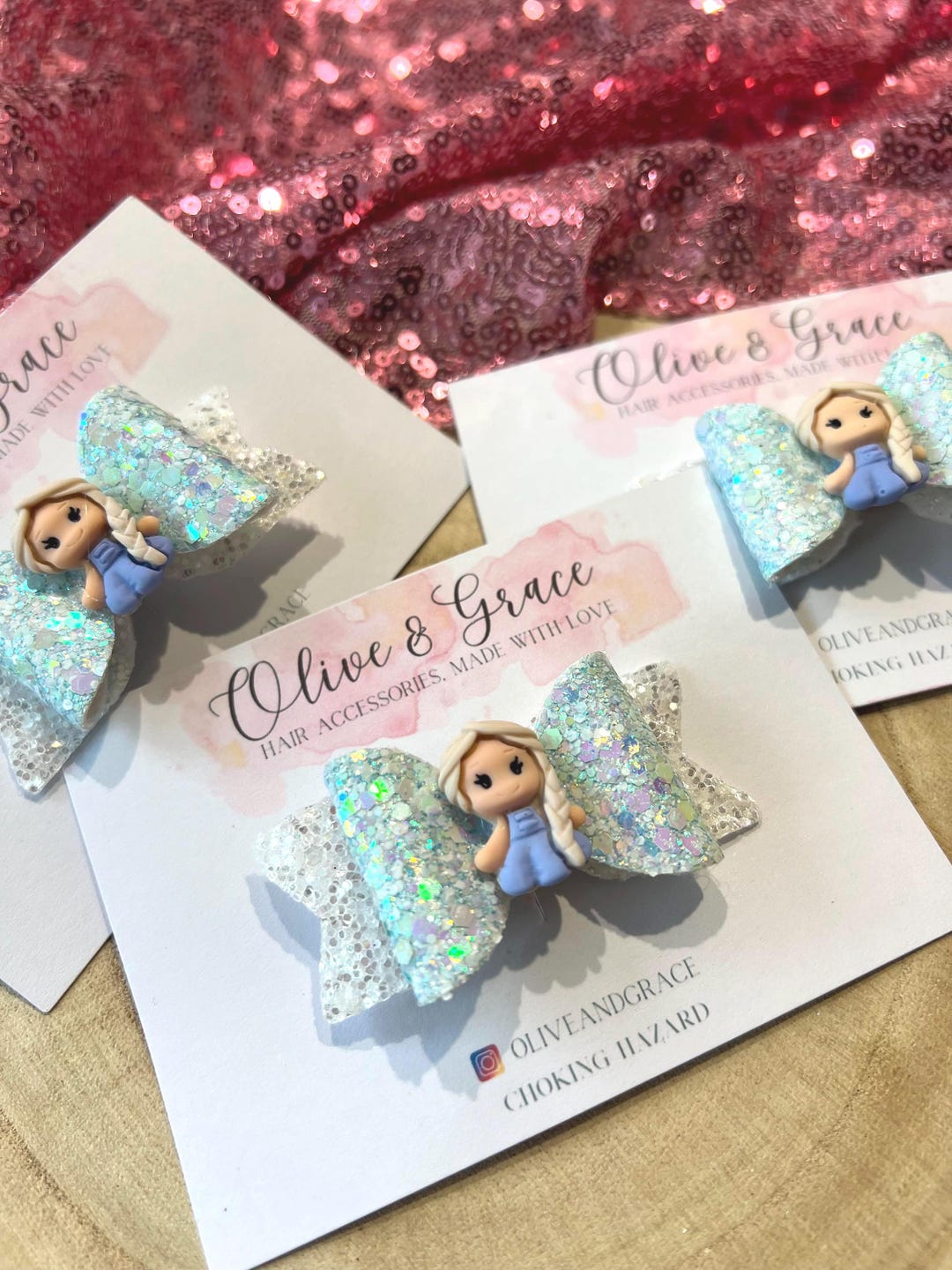 Princess Inspired Hair Bow Ice Queen Mermaid Gift for Girls - Etsy