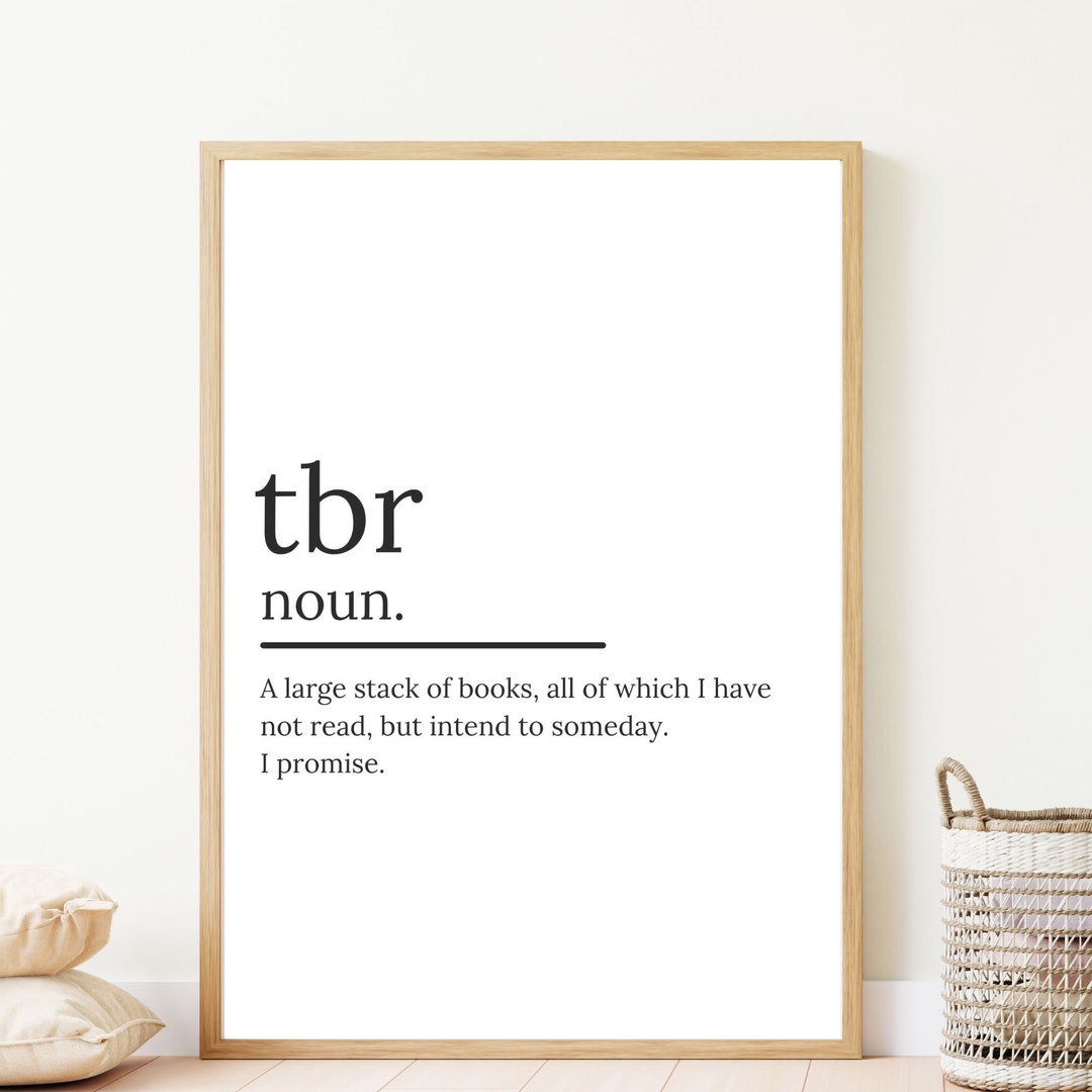 TBR Definition Print Digital Download - Etsy