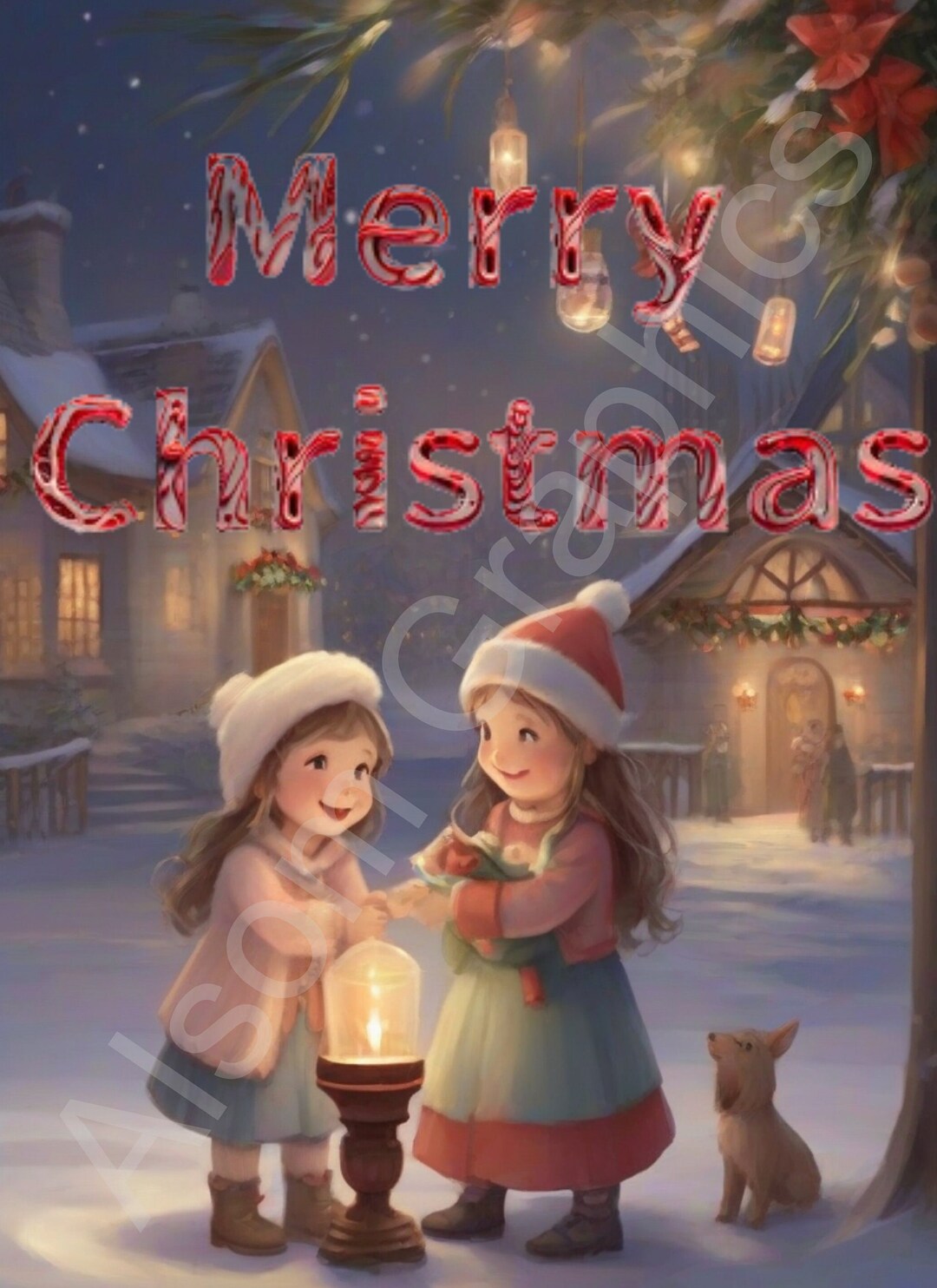 Merry Christmas Digital Christmas Card, Printable Christmas Cards ...