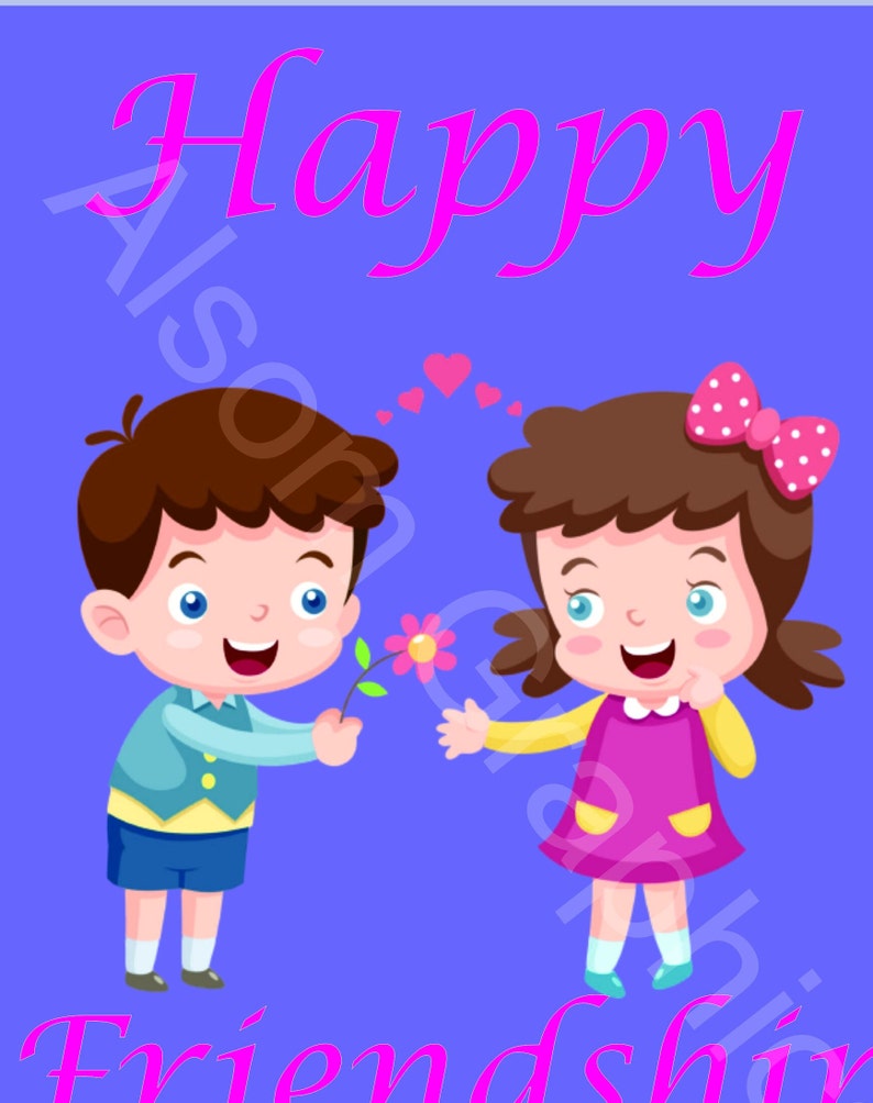 Cute Printable Friendship Day Card - Etsy