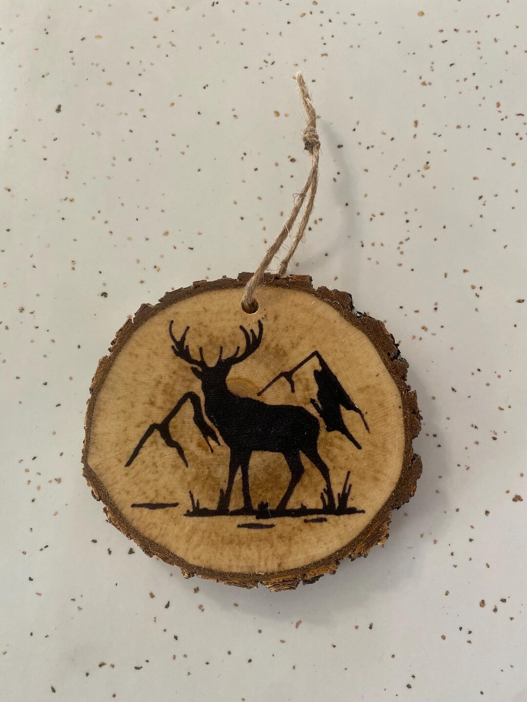 Wooden Mountain Buck Ornament - Etsy