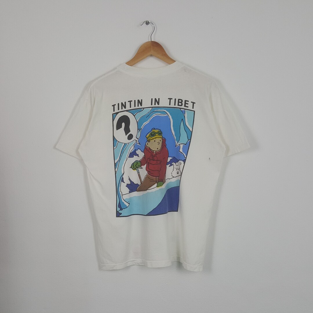 Vintage Tintin in Tibet American Cartoon Tshirt - Etsy