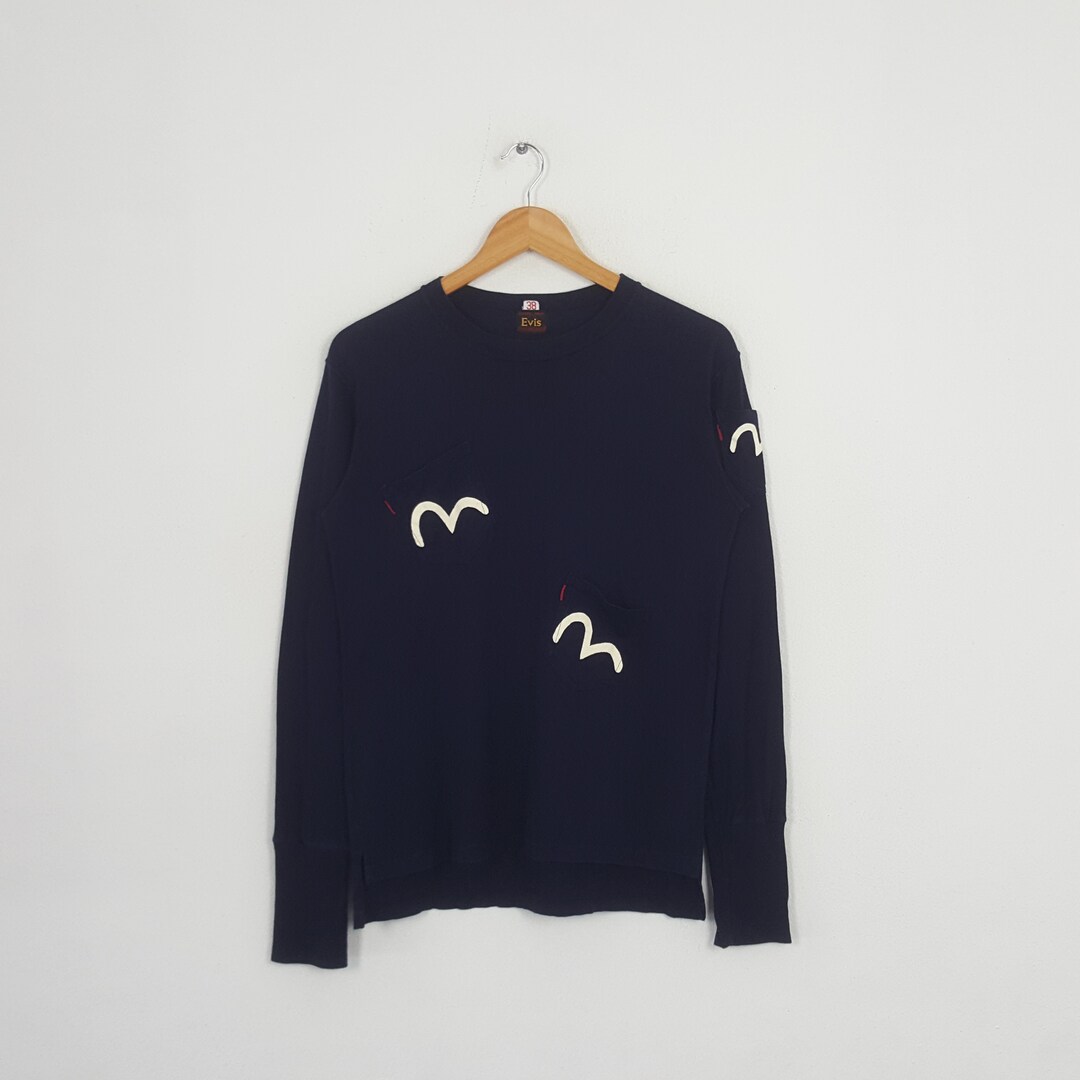 Vintage Evis Logo Design Long Sleeve Tshirt - Etsy