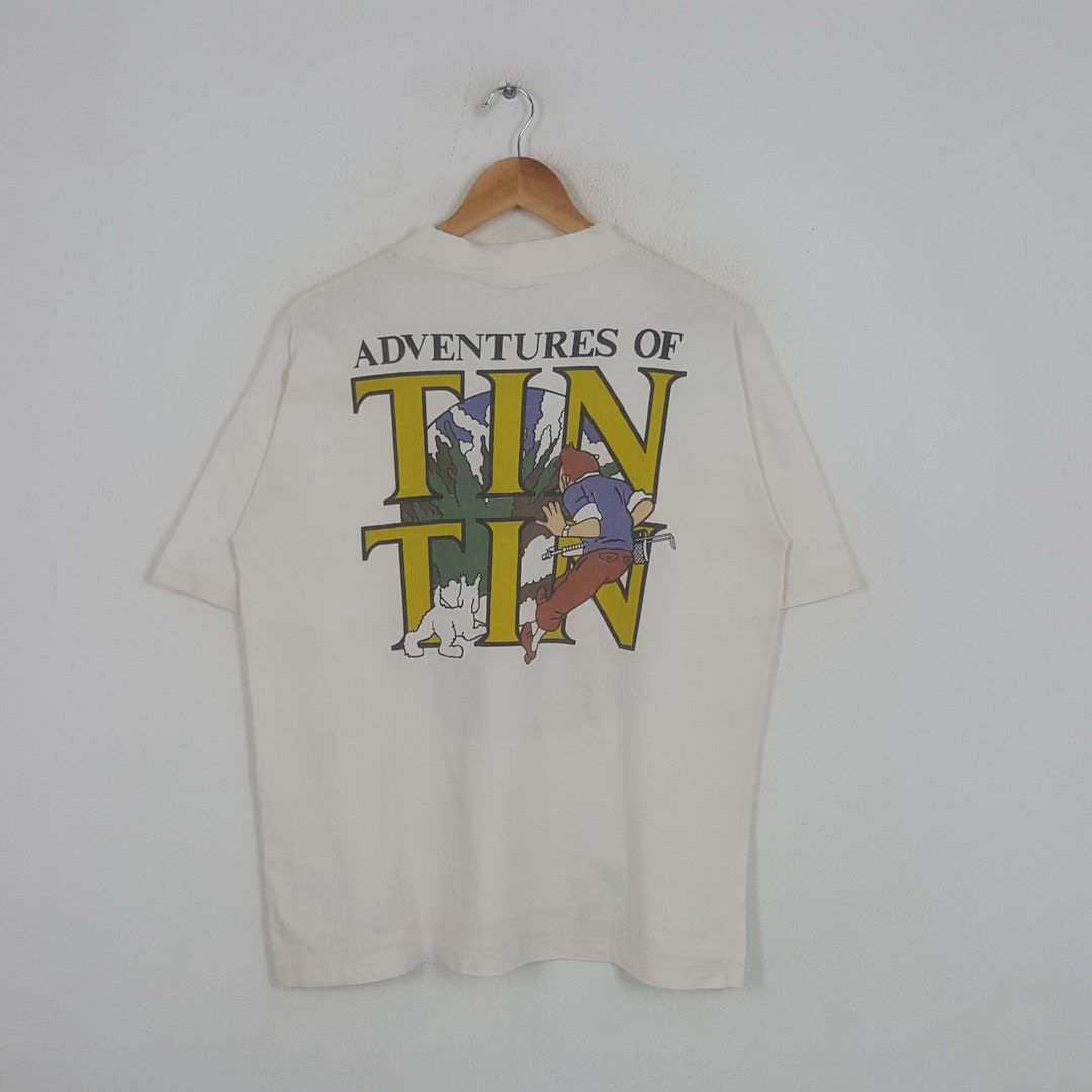 Vintage the Adventures Tintin American Cartoon Art Tshirt - Etsy