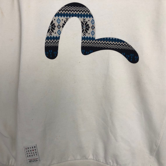 Vintage Evisu Genes Big Logo Design Sweatshirt - Gem