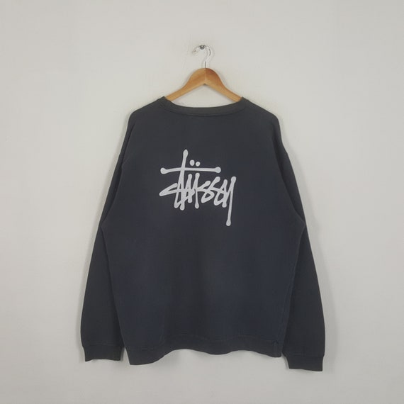 Vintage Stussy Streetwear Center Big Logo Art Sweatsh… - Gem