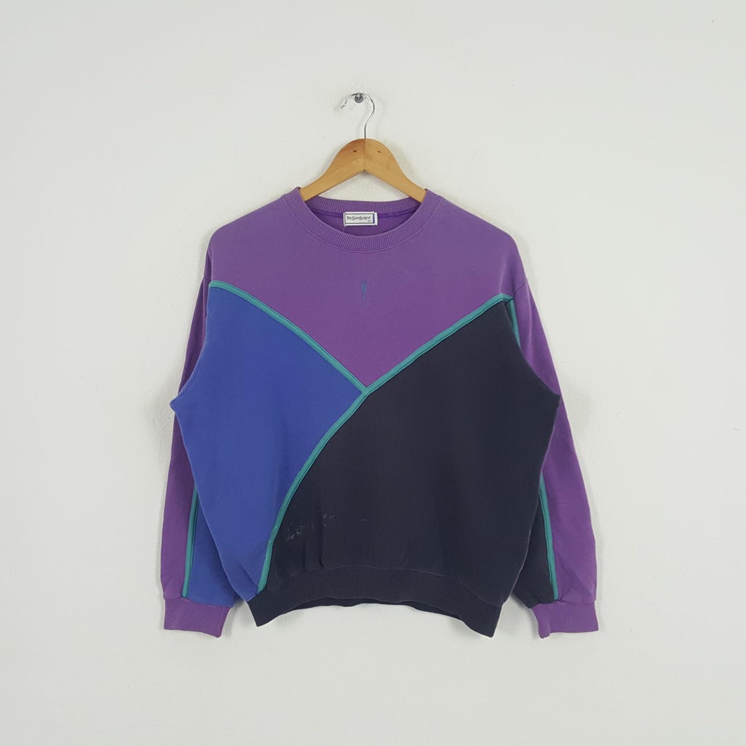 Vintage Yves Saint Laurent Luxury Brand YSL Logo Sweatshirt - Etsy