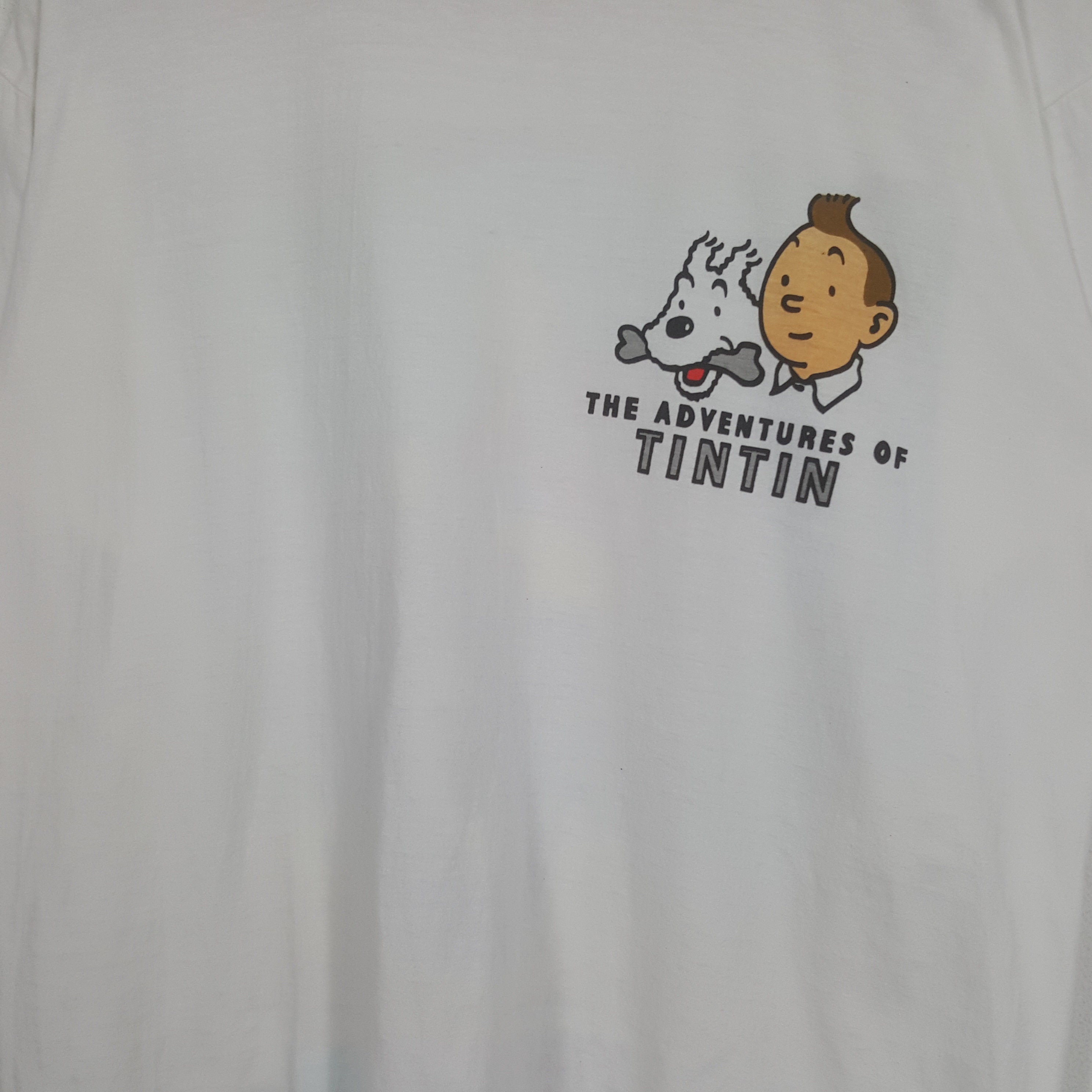 Vintage Tintin Adventures of Tintin American Cartoon Character Tshirt ...