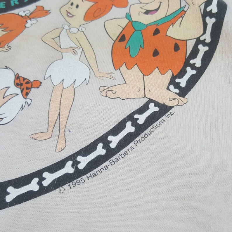 Vintage 90's the Flintstones 35th Anniversary Cartoon Tshirt - Etsy