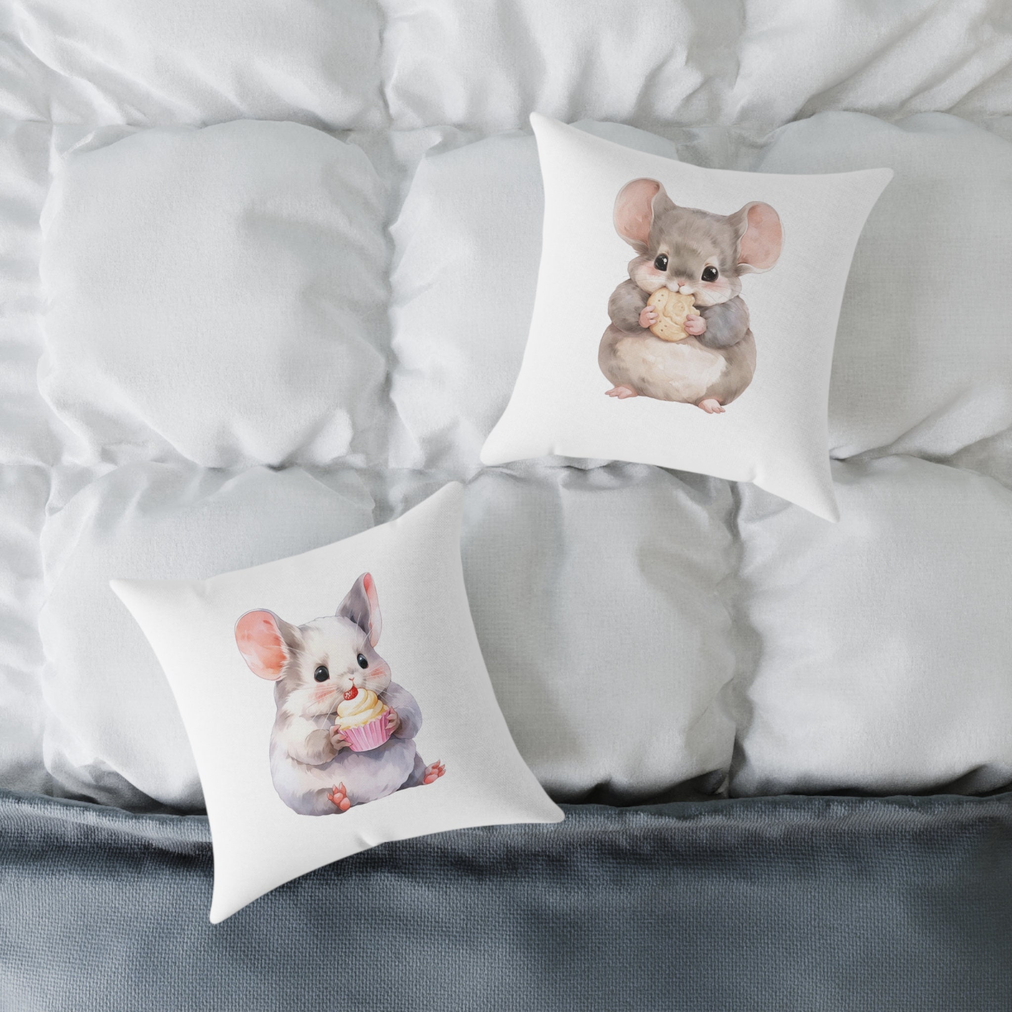 Chinchilla Clipart: Watercolor Cute Chinchilla 20 PNG Card Making ...