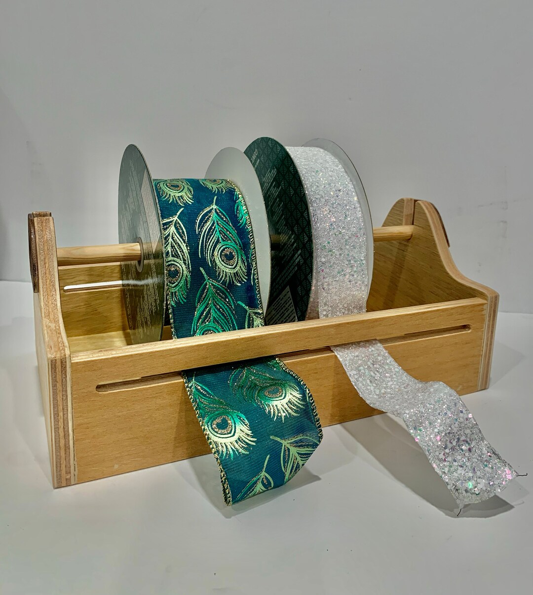 Wooden Ribbon Dispenser: Tangle-free Craft Organizer - Etsy