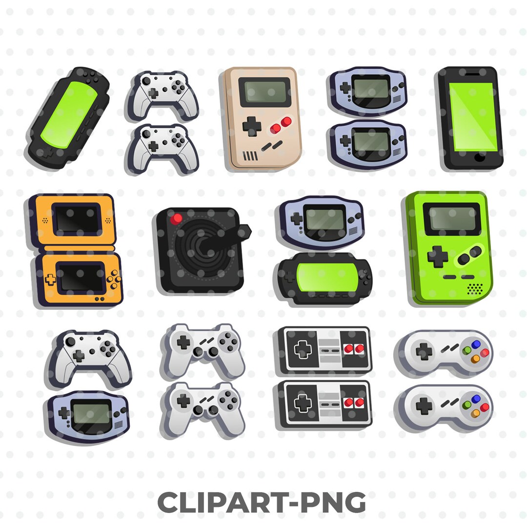 Gaming Console Clipart Icon Pack Bundle Game Illustration PNG Clipart ...