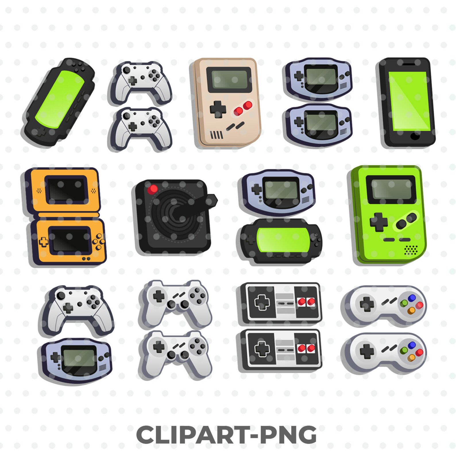 Gaming Console Clipart Icon Pack Bundle Game Illustration PNG Clipart ...