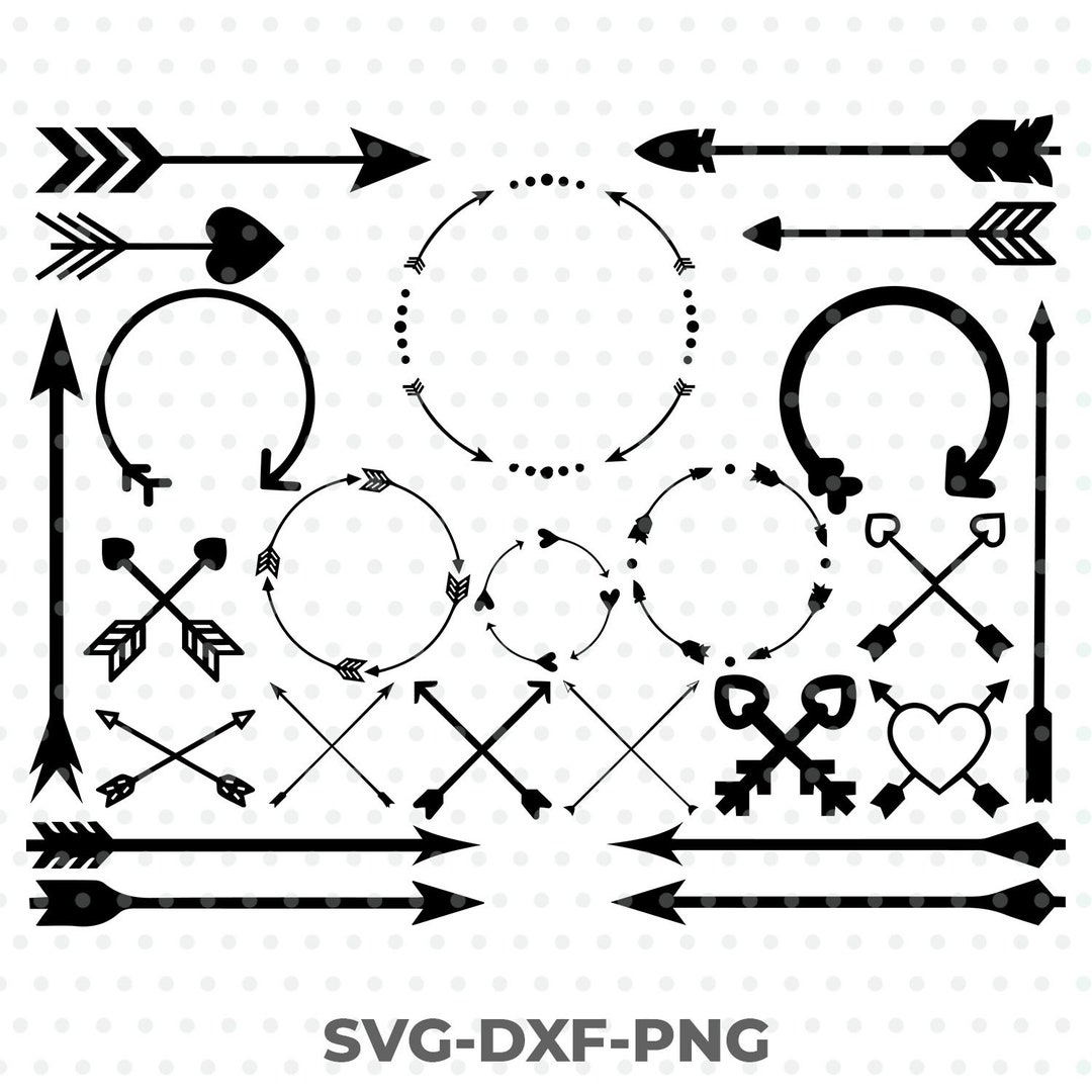 Arrows Vector Pack Bundle SVG DXF PNG Clipart Transparent Background ...