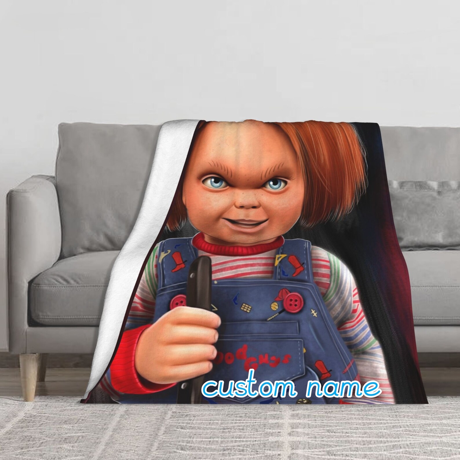 Cult of Chucky Chucky Custom Name Double Layer Blanket Kids - Etsy