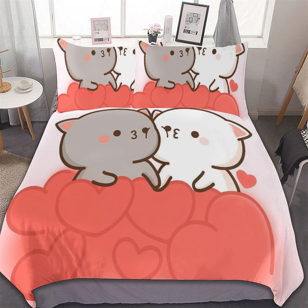 Peach and Goma Cotton Matting Bed Three Piece Bedroom Dormitory Bed ...