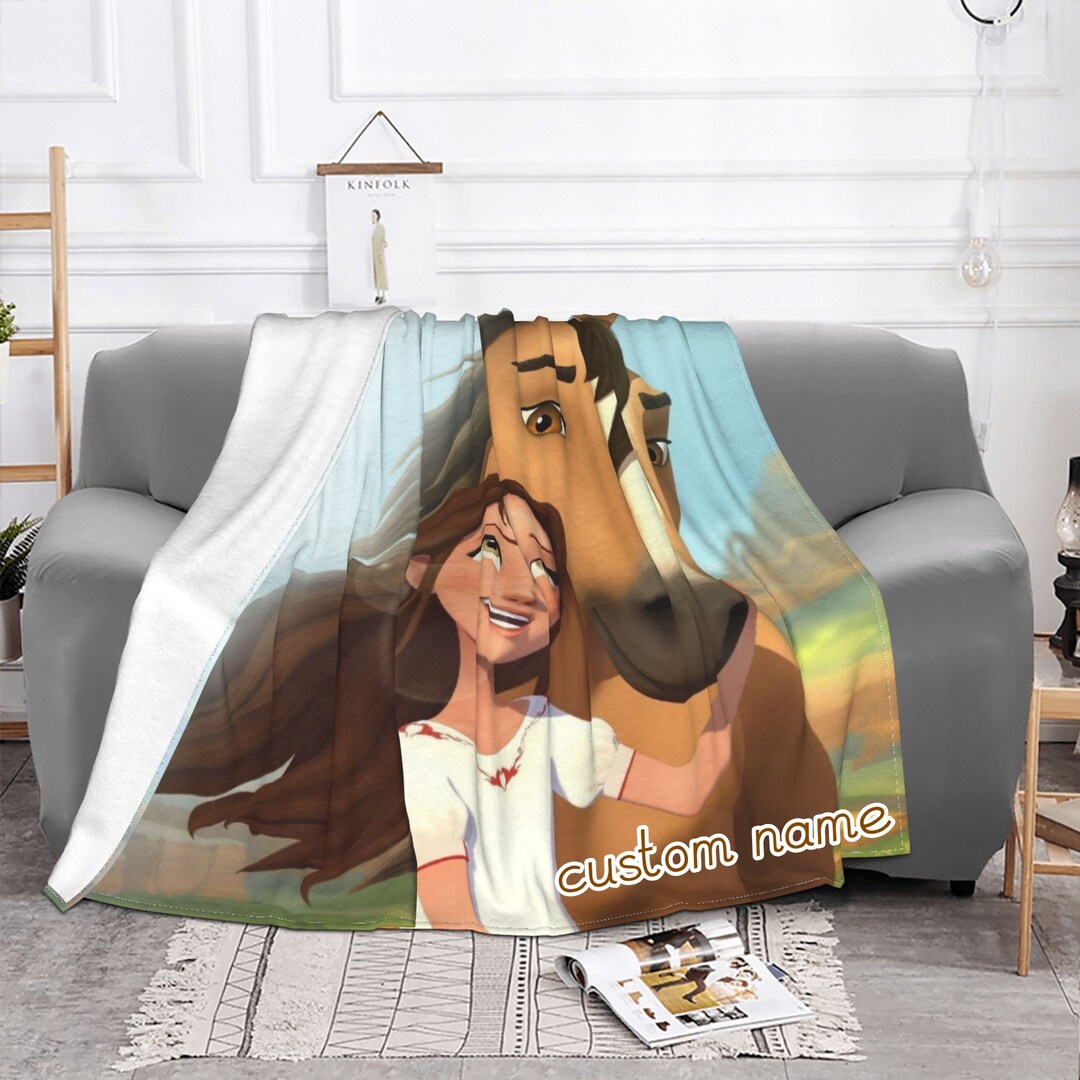Spirit Riding Free Horses Custom Name Double Layer Blanket - Etsy