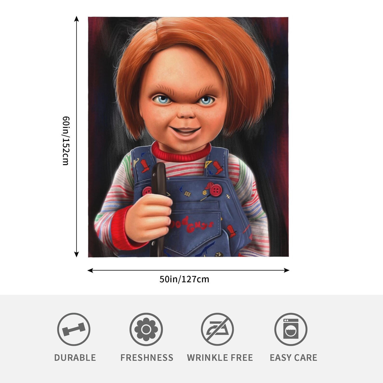 Cult of Chucky Chucky Custom Name Double Layer Blanket Kids - Etsy