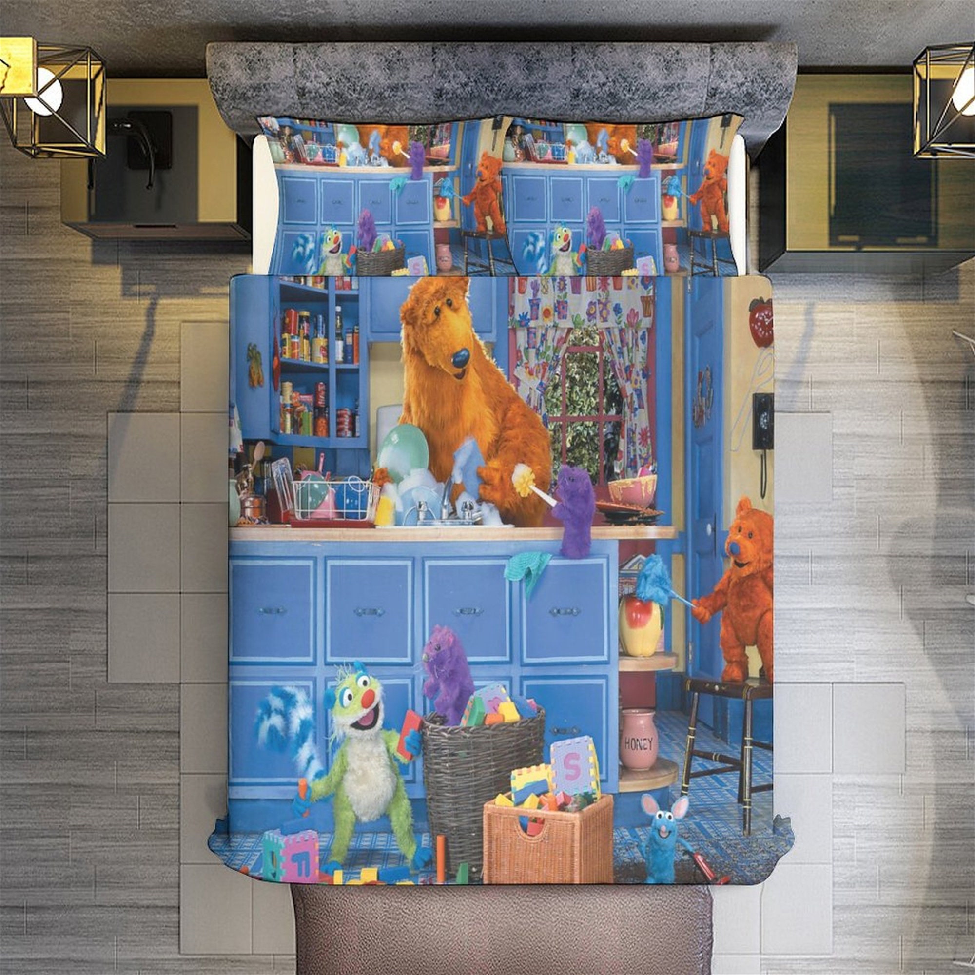 Disney Barney & Friends Plaid Washable Cotton Matting Bedding Set sold ...