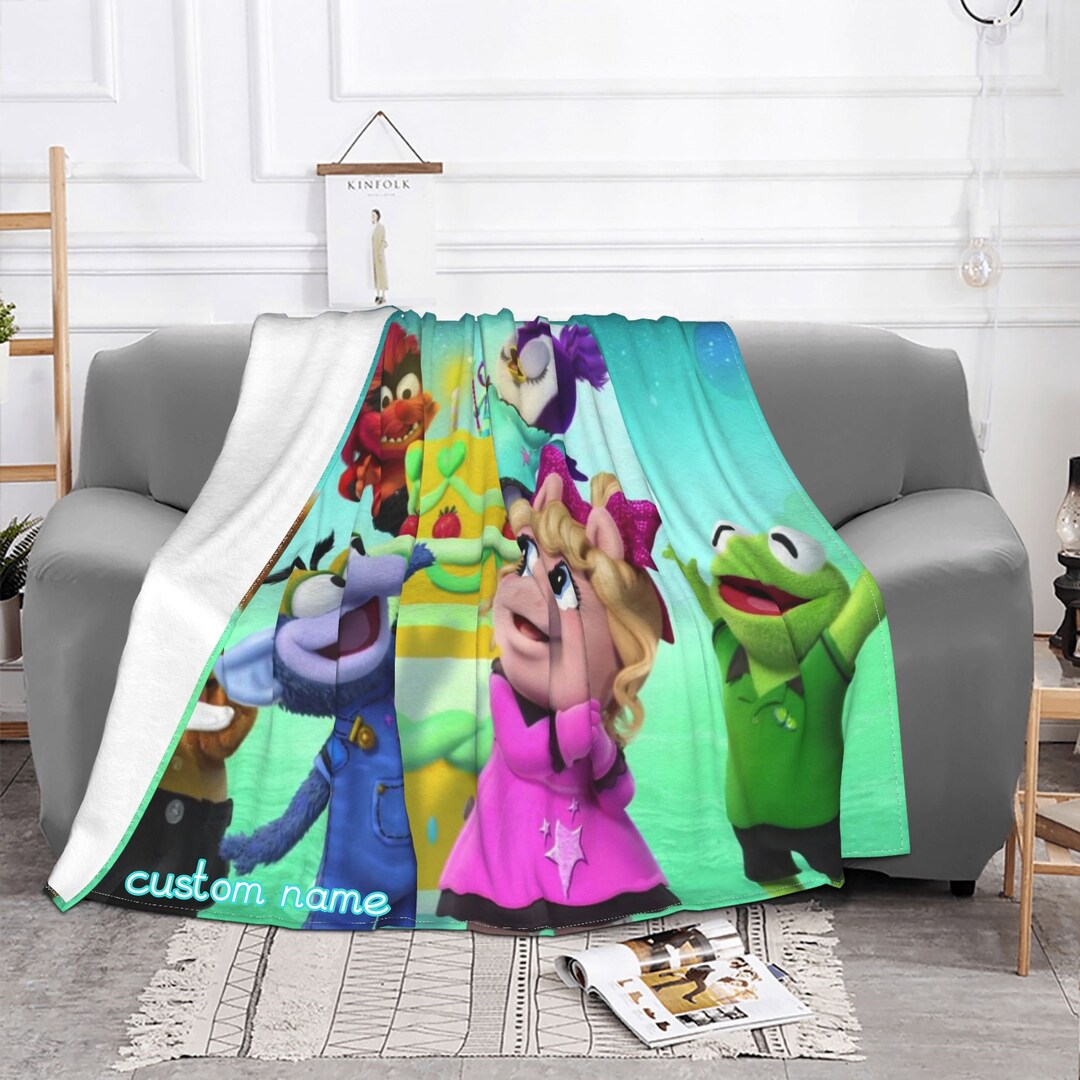 Disney Muppet Babies Custom Name Soft Blanket Kids and Adult Bedroom ...