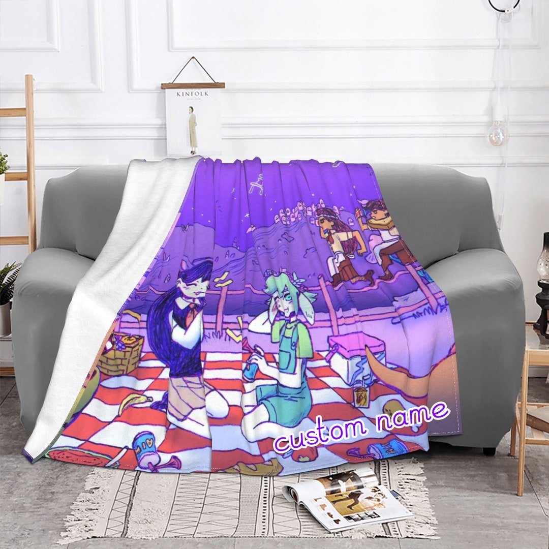 Omori Custom Name Double Layer Blanket Kids and Adult Bedroom Decor ...