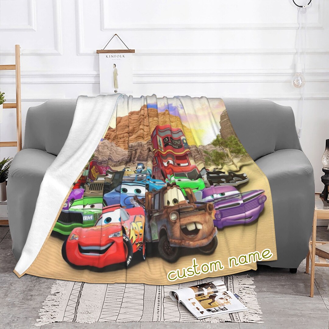 Disney Cars Custom Name Double Layer Blanket Kids and Adult Bedroom ...